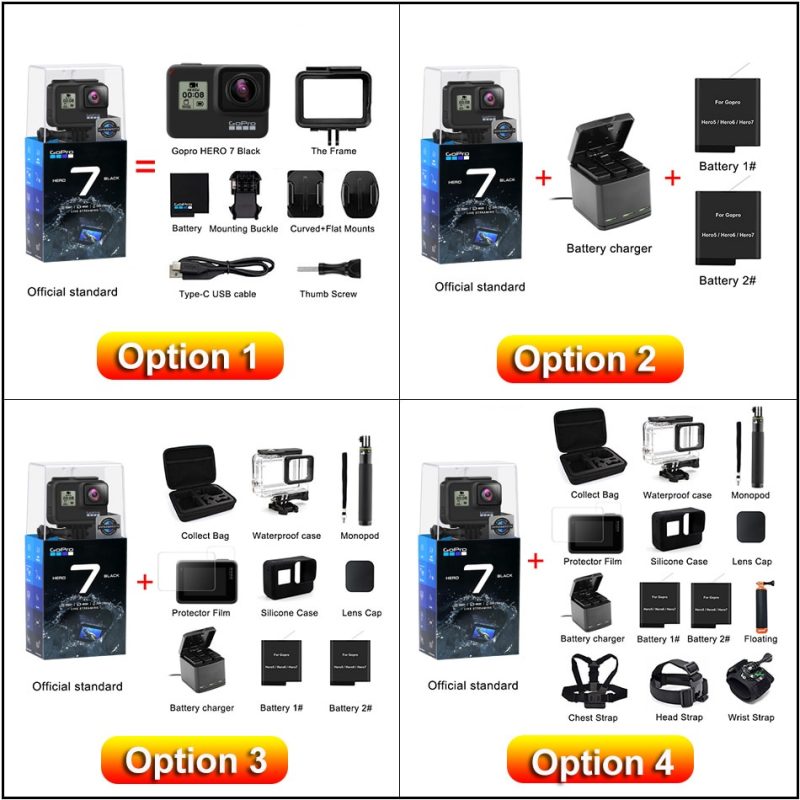 Original GoPro HERO 7 Black Waterproof Action Camera 4K Ultra HD Video ...