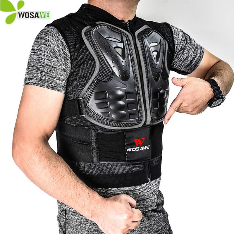 WOSAWE Sleeveless Back Support Protective Vest EVA Pad Snowboarding ...